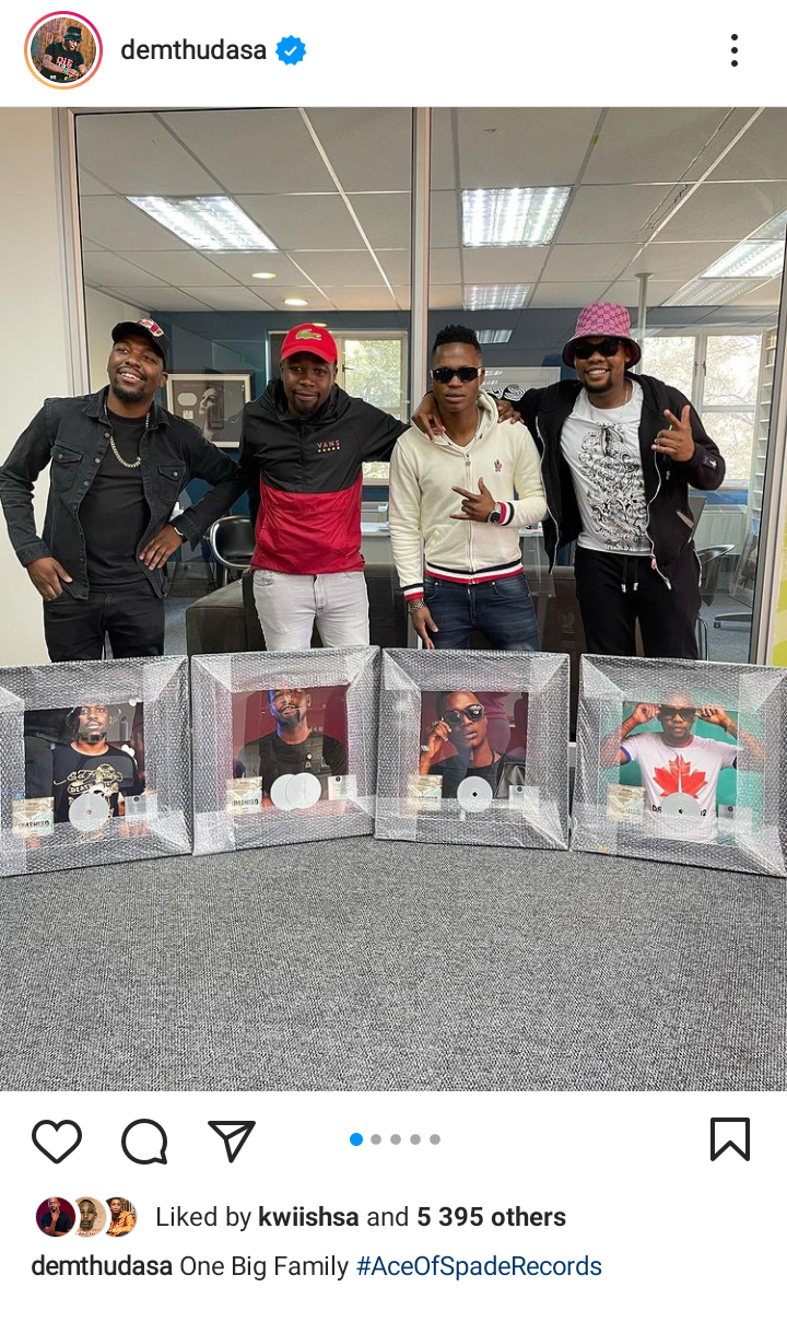 De Mthuda Celebrates His Inner Circle's Major Achievement - The Yanos ...