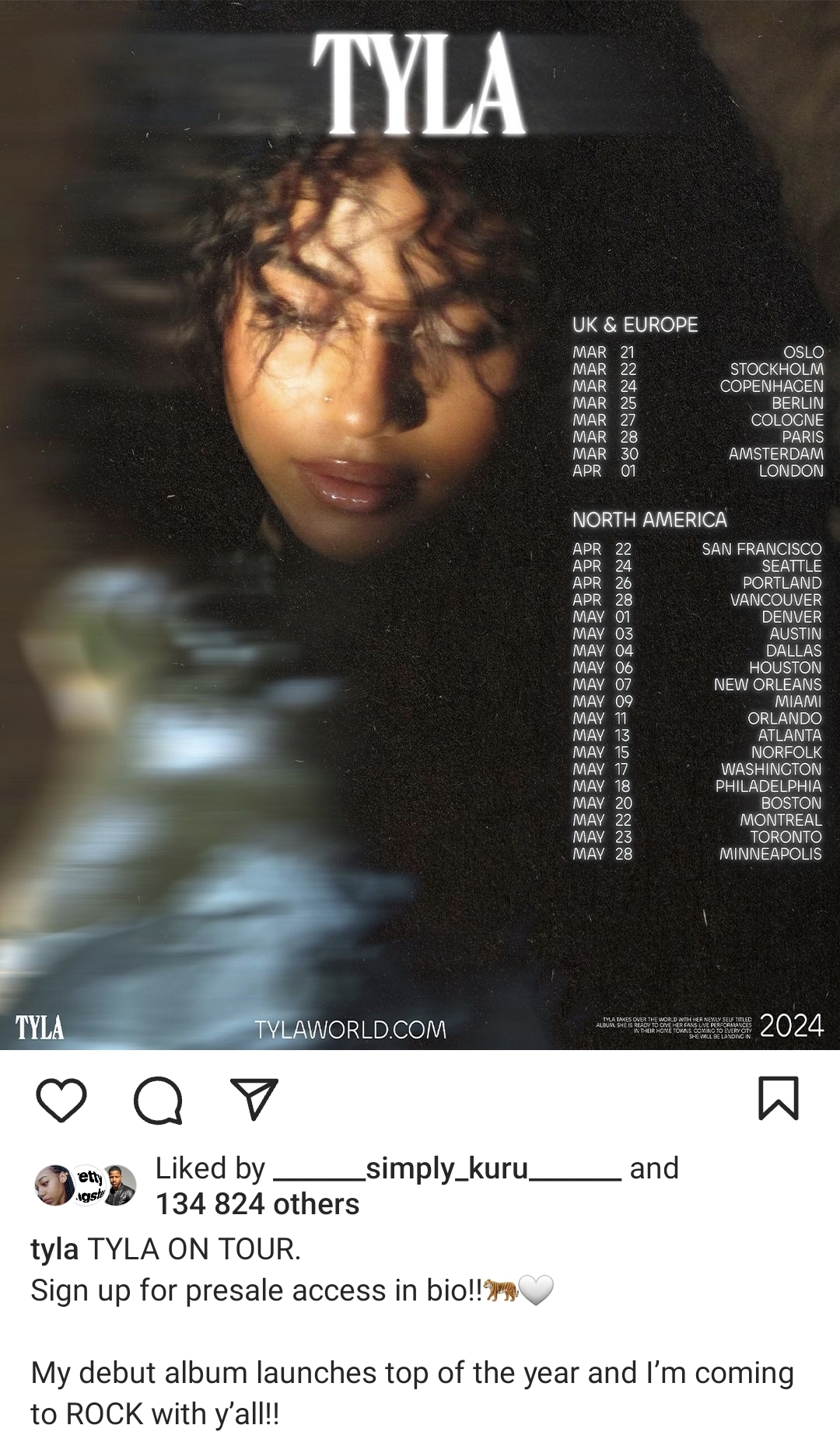 Tyla Announces International Tour And Dates - The Yanos Magazine